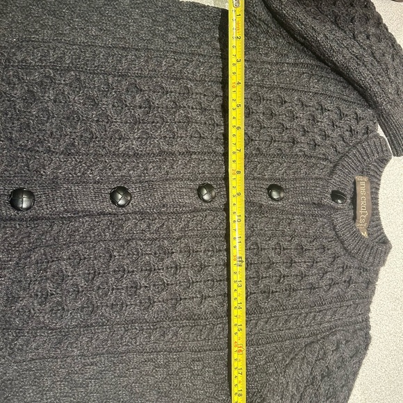 Inis Crafts | Sweaters | Gray Irish Cable Knit Wool Cardigan By Inis ...